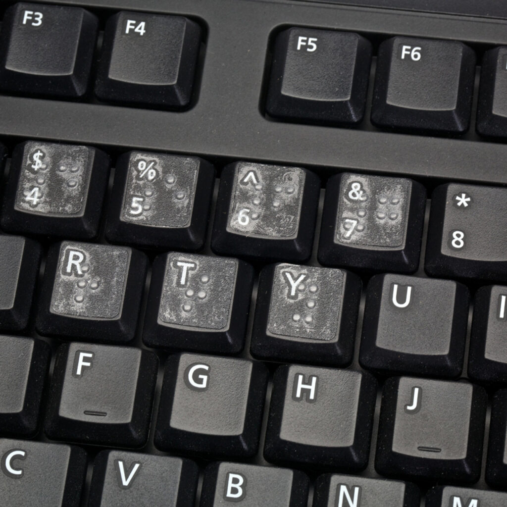 Transparent Braille Keyboard Stickers - Vision Forward